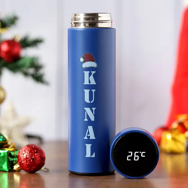 Personalised Christmas Vibes LED Temperature Bottle canada | Gift ...