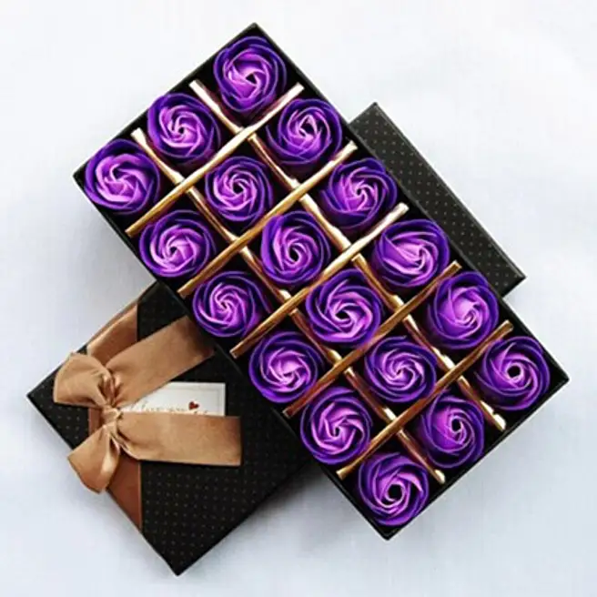 18 Rose Flower Soap Box Arrangement china | Gift 18 Rose Flower Soap ...