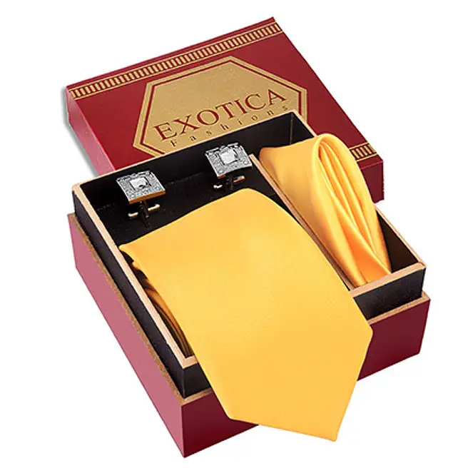 Buy/Send Golden Yellow Tie Set Online- FNP