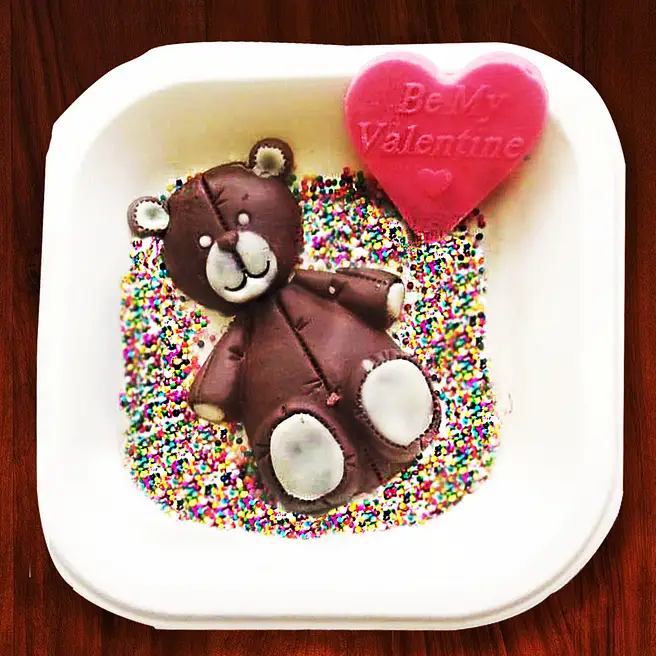 Buy/Send Teddy Bear & Heart Shaped Chocolate Combo Online- FNP
