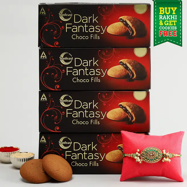 Buy/Send Free Dark Fantasy Boxes With Designer Rakhi Online- FNP