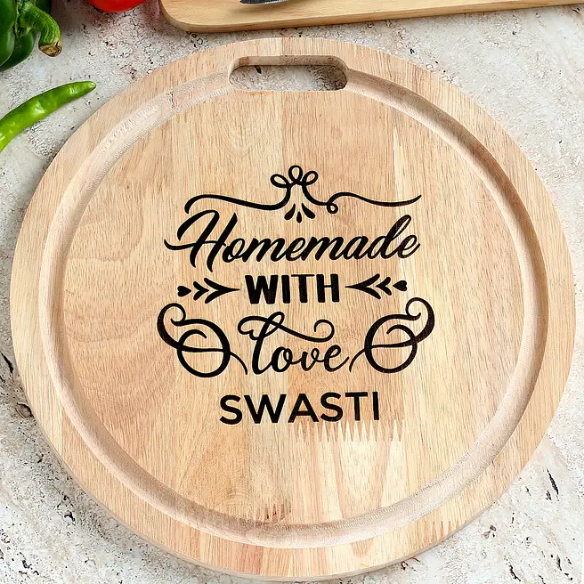 Buy/Send Homemade With Love Personalised Chopping Board Online- FNP