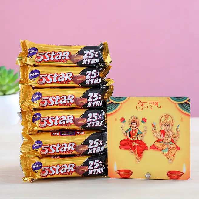 Buy/Send Cadbury 5 Star Chocolates & Lakshmi Ganesh Table Top- C Online ...