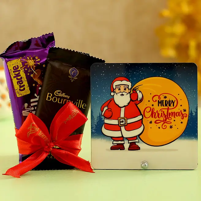 Buy/Send Merry Xmas Santa Table Top With Cadbury Bournville & Crackle ...