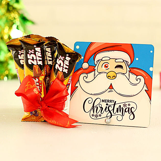 Buy/Send Winking Santa Table Top Cadbury 5 Star Online- FNP