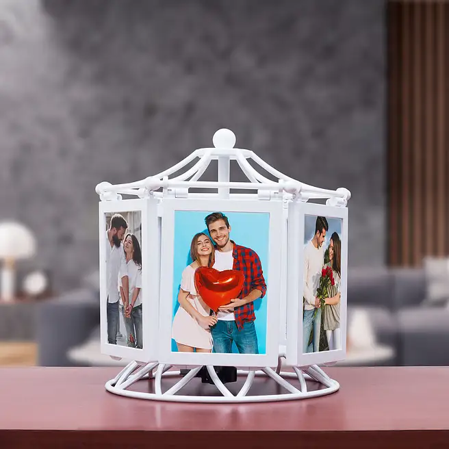 Buy/Send Personalised Rotating Musical Carousel Photo Frame- 6 Photos ...