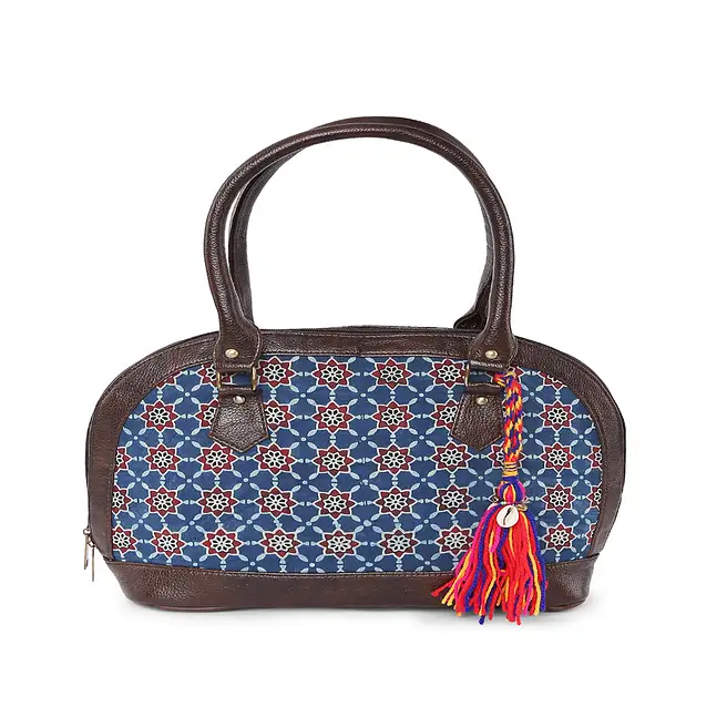 Buy/Send Blue Star Print Handbag Online- FNP