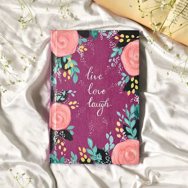 Buy/Send Live Love Laugh Handpainted Purple Notebook Online- FNP