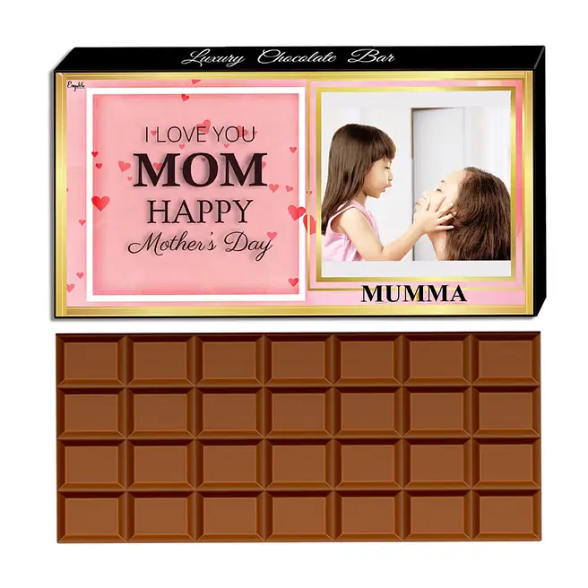 Buy/Send Personalised Love U Mom Chocolate Bar and Card Online- FNP