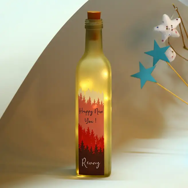 Buy/Send Happy New You Personalised Aesthetic LED Bottle Lamp Online- FNP
