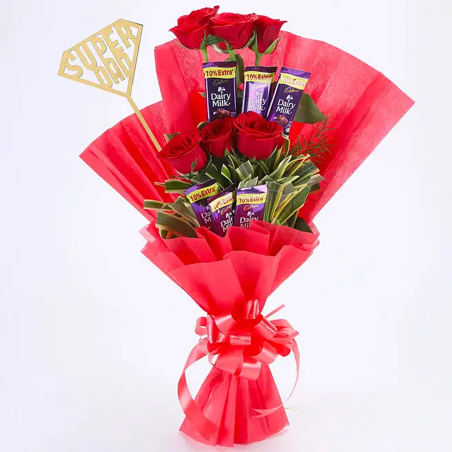 Buy/Send Radiant Red Roses for Super Dad Online- FNP