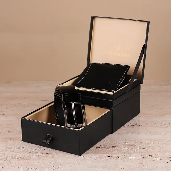 Buy/Send Timeless Wallet & Belt Gift Box Online- FNP