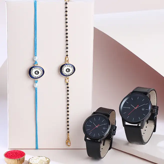 Buy/Send Feng Shui Guardian Bhaiya-Bhabhi Rakhi & Watch Duo Online- FNP