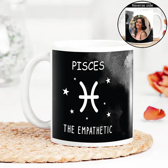 Buy/Send Personalised Pisces Harmony Photo Mug Online- FNP