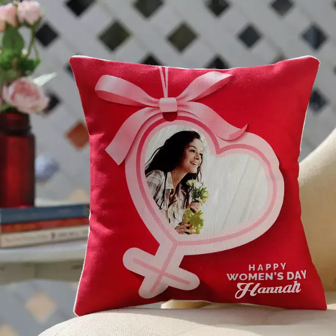 Personalised Name Happy Womens Day Cushion qatar | Gift Personalised ...