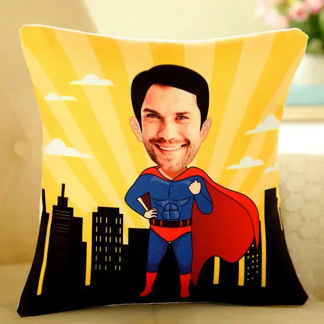 Personalised Superman Caricature Cushion singapore | Gift Personalised ...