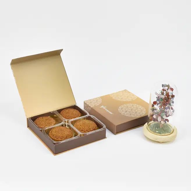 Mooncakes With Wish Tree In Glass Dome uae | Gift Mooncakes With Wish ...