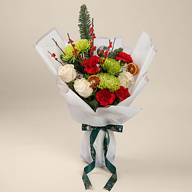 Christmas Joy Bloom Wrap uae | Gift Christmas Joy Bloom Wrap- FNP