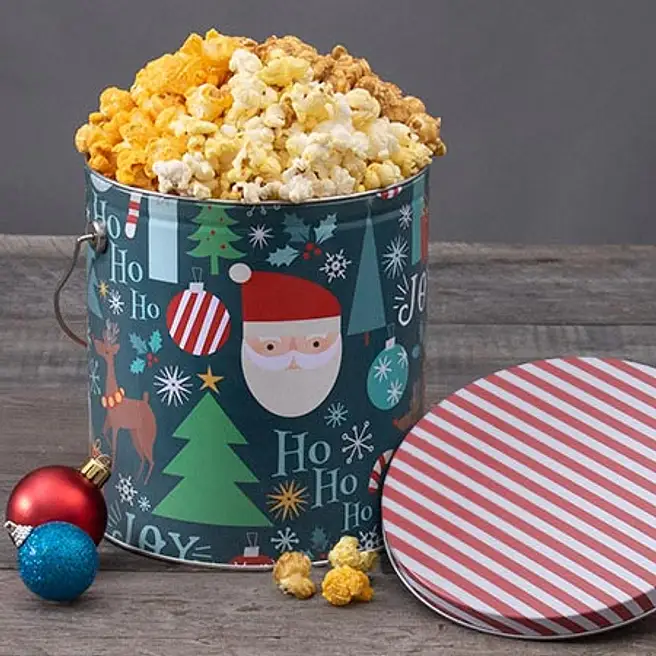 Santa Claus Popcorn Box 1 Gallon usa | Gift Santa Claus Popcorn Box 1 ...