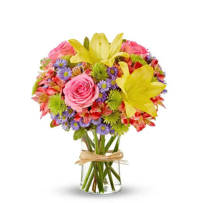 Pink Lemonade Rose & Lily Bouquet usa | Gift Pink Lemonade Rose & Lily ...